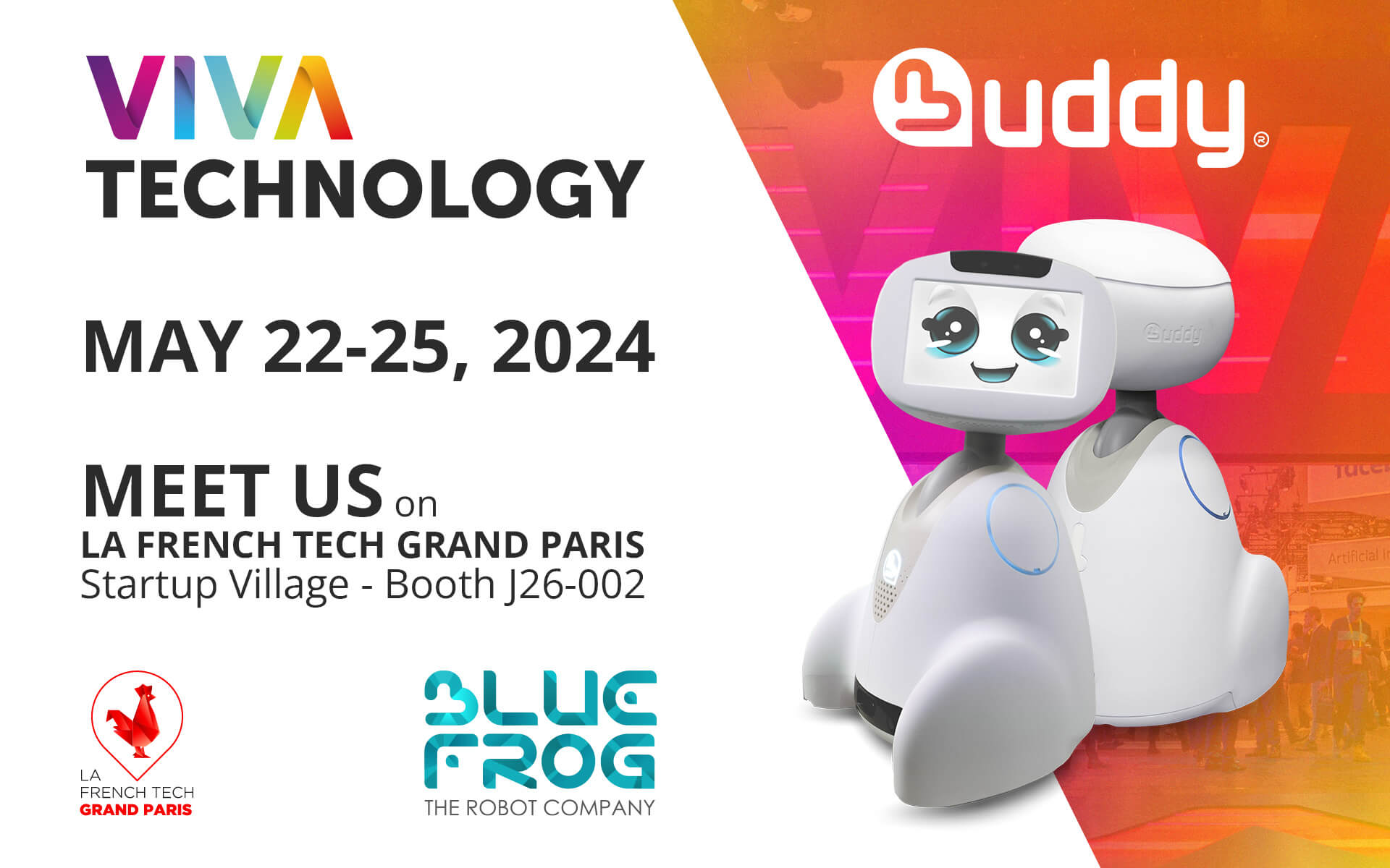 Blue Frog Robotics - Buddy AI robot VIVATECH
