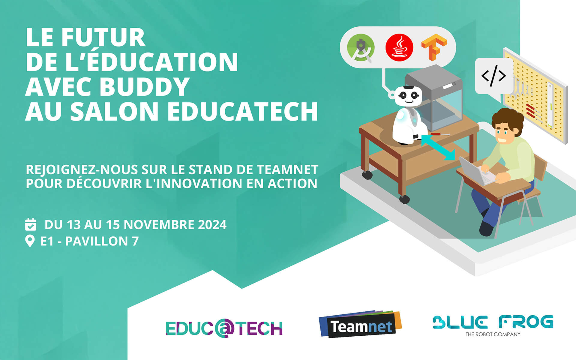 Blue Frog Robotics - Salon Educatech 2024 : Buddy, le robot qui ...